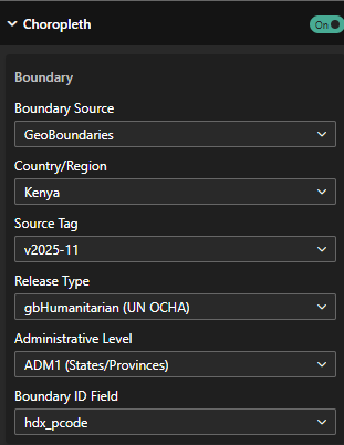 Choropleth Settings - Maplumi Power BI Visual Docs
